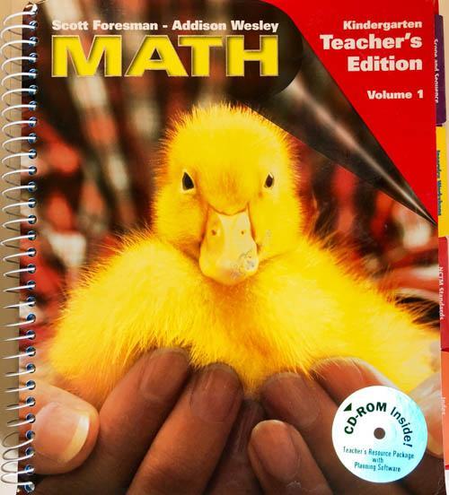 Scott Foresman-Addison Wesley Math Kindergarten Teacher's Ed. Vol. 1 c ...